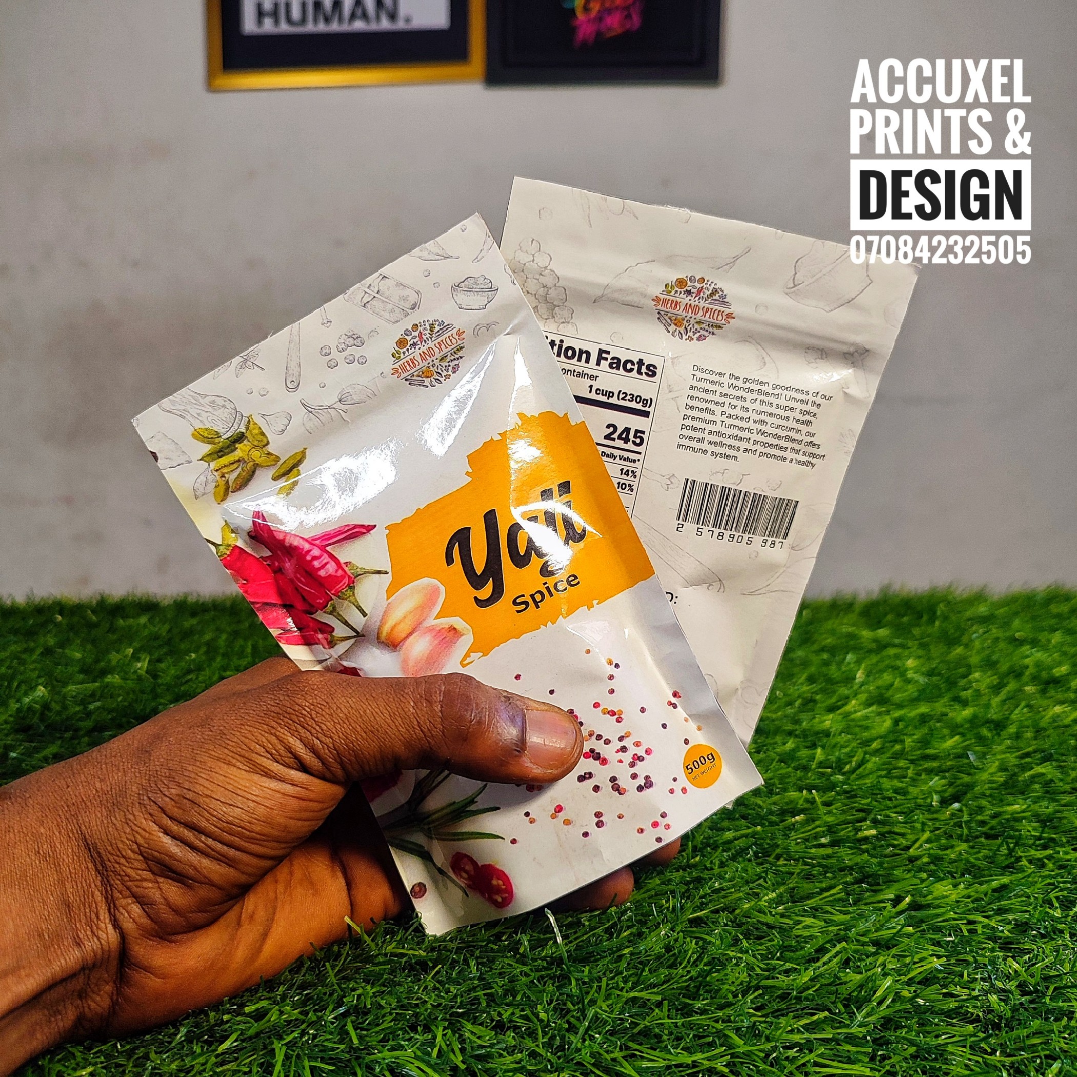 Get Custom Spices Pouch Packaging Design And Printing (Low Minimum ...