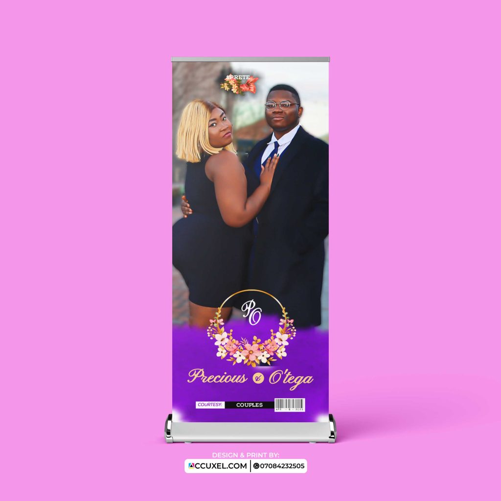 Get Custom Wedding Roll Up Banner Design And Printing - Design And ...