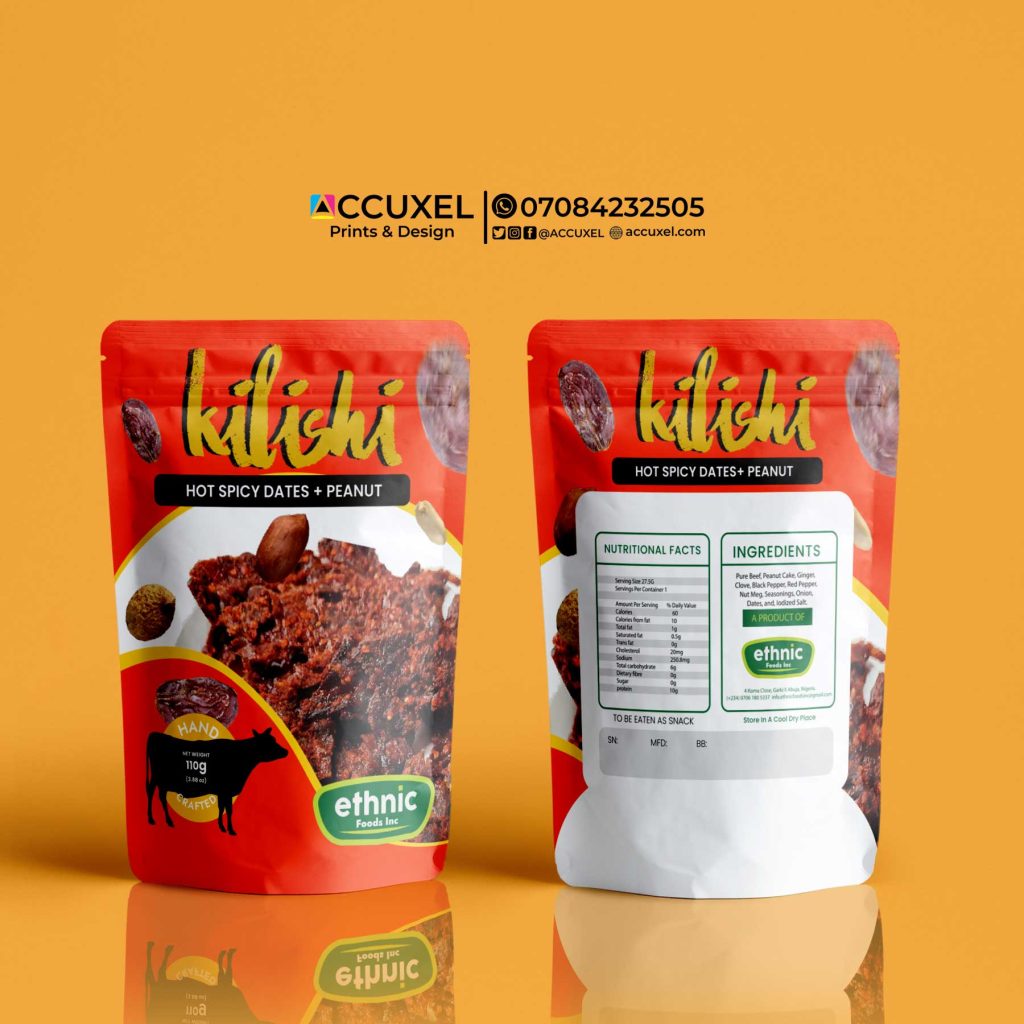 Get Kilishi Pouch Packaging Design Printing (Low Minimum Order ...