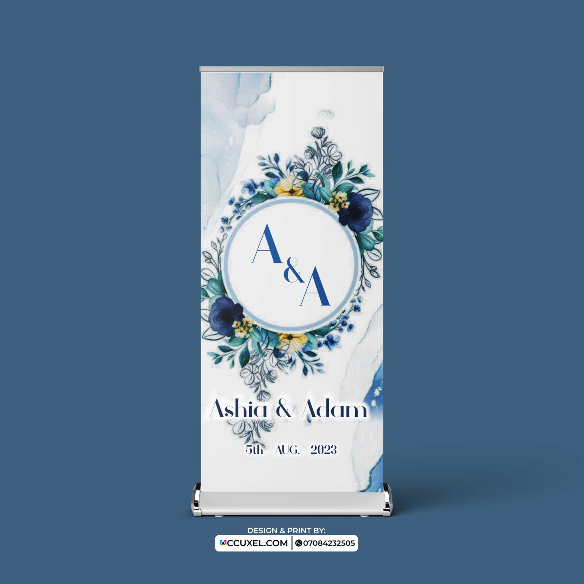 Get Custom Wedding Roll Up Banner Design And Printing - Design And ...