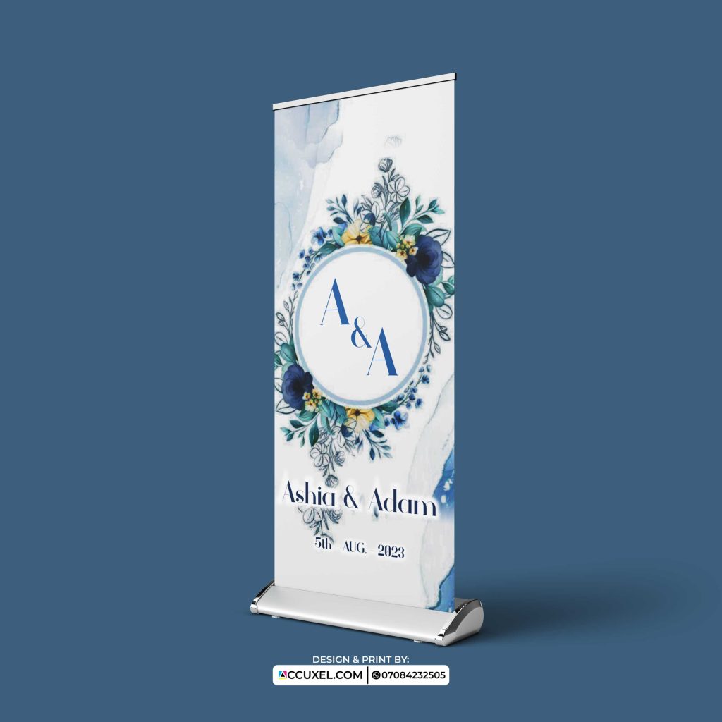 Get Custom Wedding Roll Up Banner Design And Printing - Design And ...